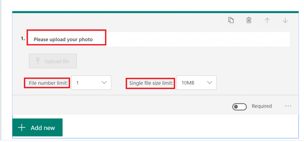 Adding attachments in Microsoft Forms - Ytria