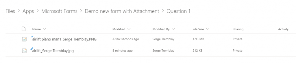 Adding attachments in Microsoft Forms - Ytria