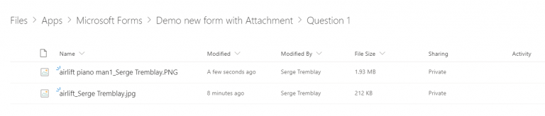 Adding attachments in Microsoft Forms - Ytria