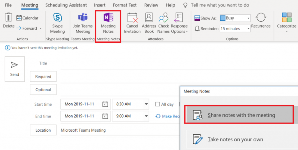 Capture your Microsoft Teams meeting notes in OneNote