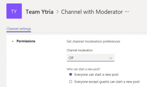 Managing who can post in a channel - Microsoft Teams