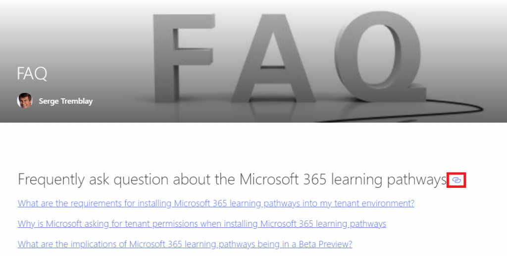 How to create an FAQ in SharePoint Online