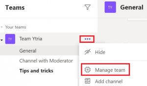 Using tags in Microsoft Teams channels